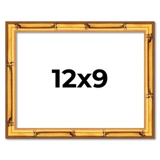12x9 Frame Gold Bamboo Solid Wood Picture Frame | 1 Inch Moulding - Bed Bath & Beyond - 38032238
